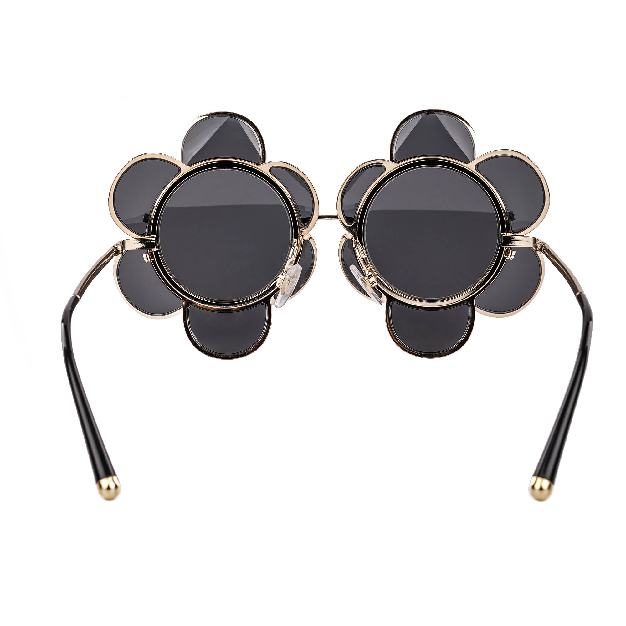 Special Edition Flower Formed Sunglasses DG2201 Black Gold